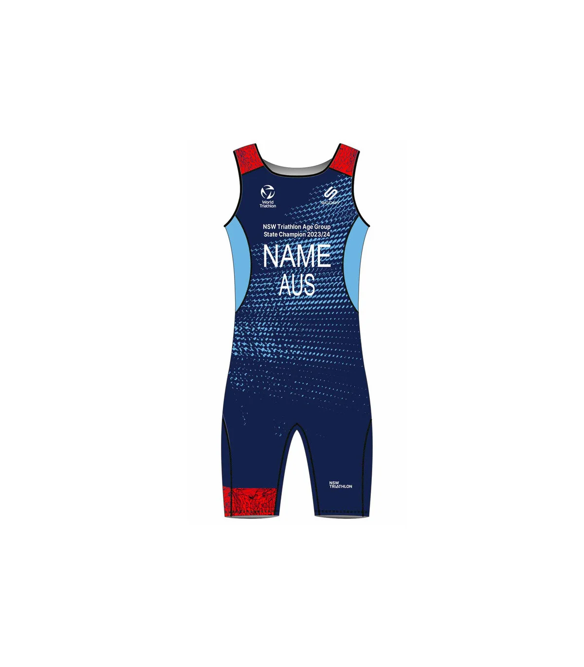 Triathlon NSW - Age Group Champion Men's Triathlon Suit, Includes Name